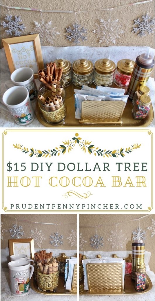 $15 DIY Dollar Tree Hot Chocolate Bar - Prudent Penny Pincher