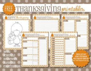 100 Free Thanksgiving Printables - Prudent Penny Pincher