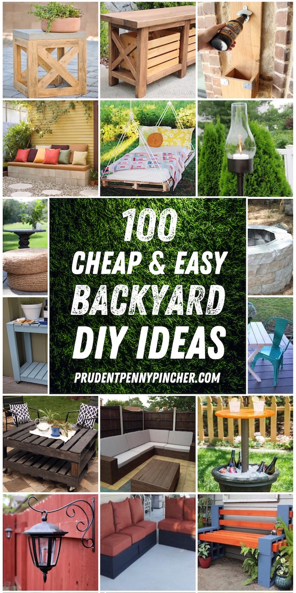 100 Cheap and Easy DIY Backyard Ideas - Prudent Penny Pincher