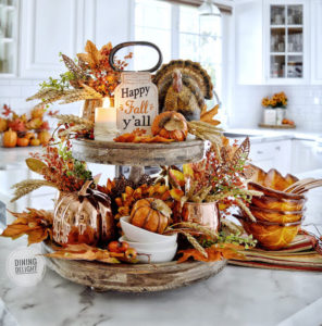 20 Fall Tiered Tray Decor Ideas - Prudent Penny Pincher