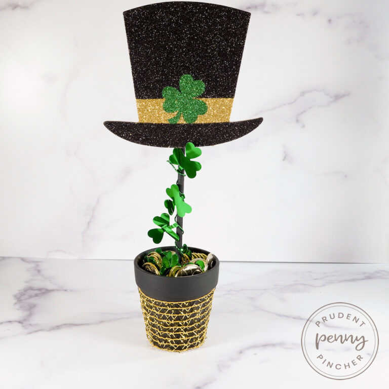 Dollar Tree Shamrock Craft for St Patrick's Day - Prudent Penny Pincher