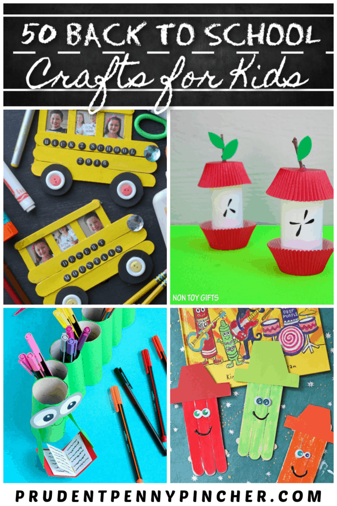 50 Easy Back To School Crafts For Kids Prudent Penny Pincher