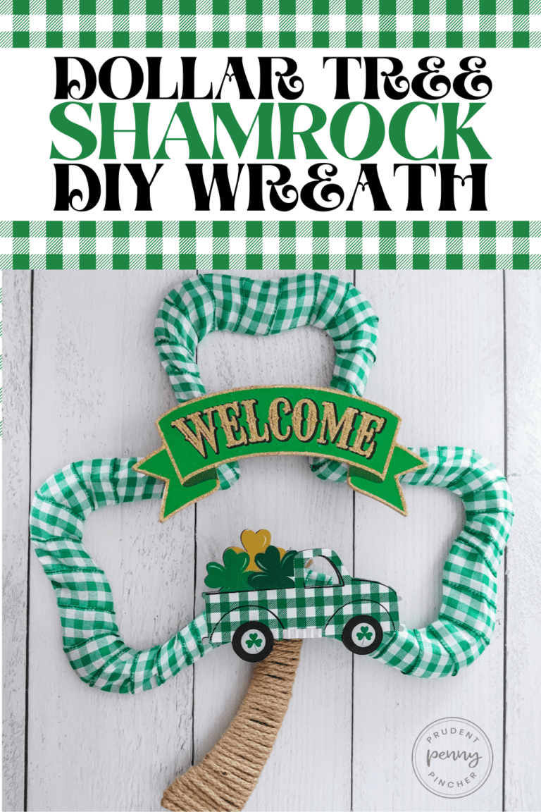 Dollar Tree DIY Shamrock Wreath - Prudent Penny Pincher