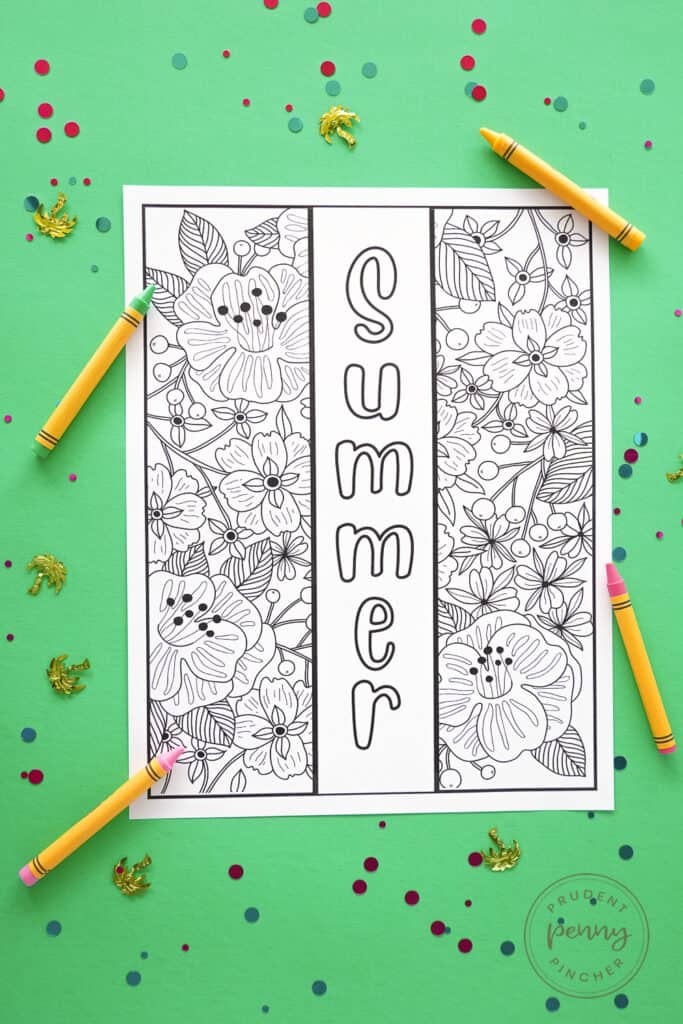 15 Free Summer Coloring Pages for Kids - Prudent Penny Pincher