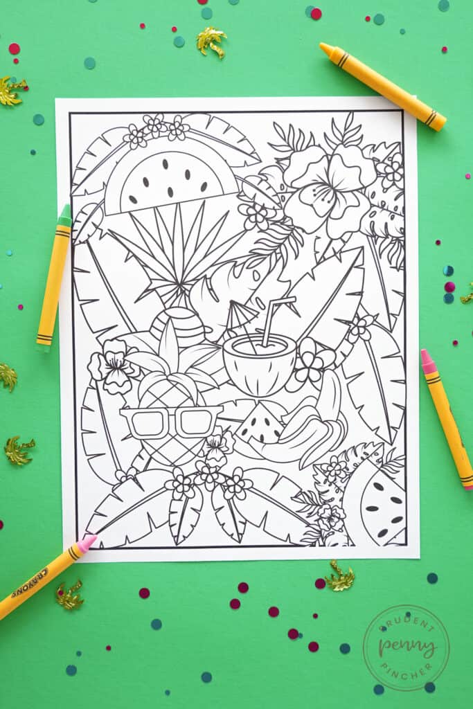 15 Free Summer Coloring Pages for Kids - Prudent Penny Pincher