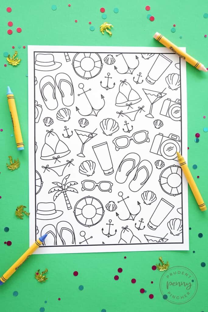15 Free Summer Coloring Pages for Kids - Prudent Penny Pincher