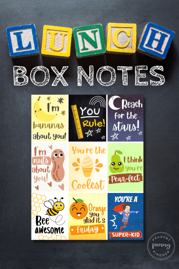 27 Free Printable Lunch Box Notes for Kids - Prudent Penny Pincher