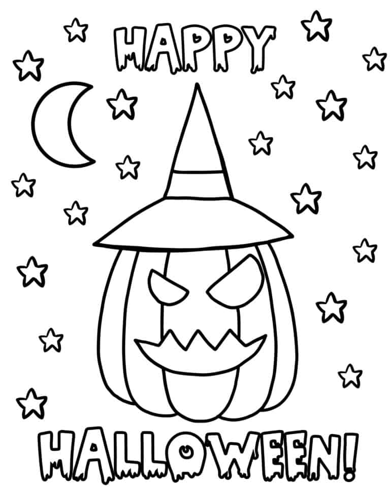 50 Free Halloween Coloring Pages - Prudent Penny Pincher