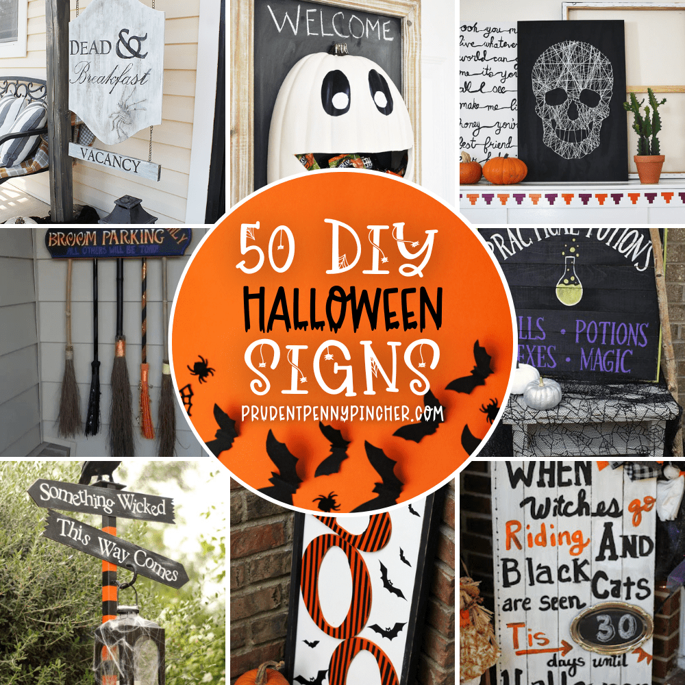 50 DIY Halloween Signs - Prudent Penny Pincher