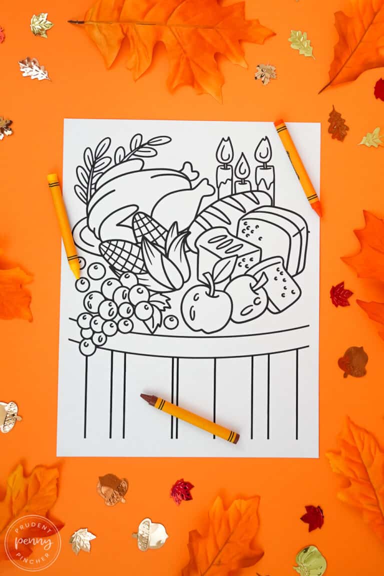 20 Free Thanksgiving Coloring Pages for Kids and Adults - Prudent Penny ...