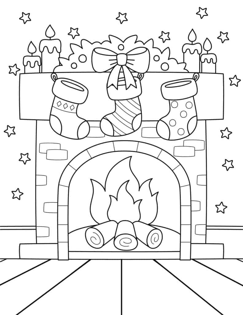 20 Free Printable Christmas Stocking Coloring Pages for Kids - Prudent ...