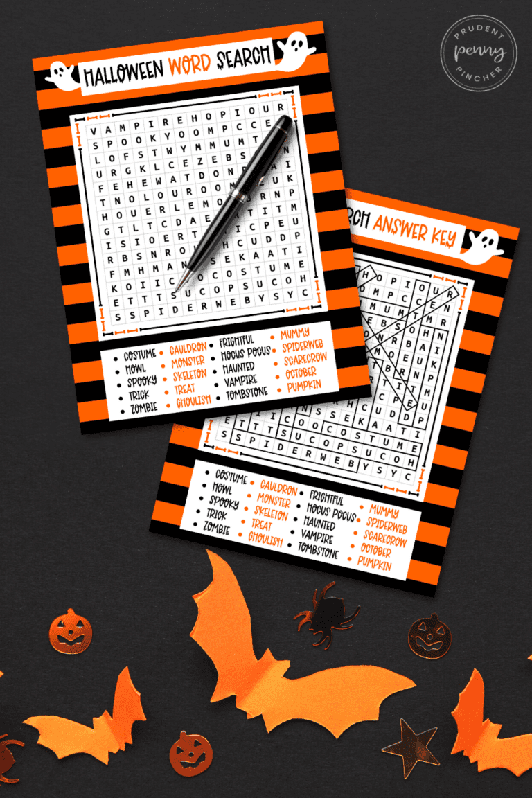 Free Halloween Word Search Printable - Prudent Penny Pincher