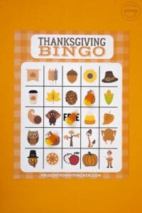 10 Free Thanksgiving Bingo Printable Game - Prudent Penny Pincher