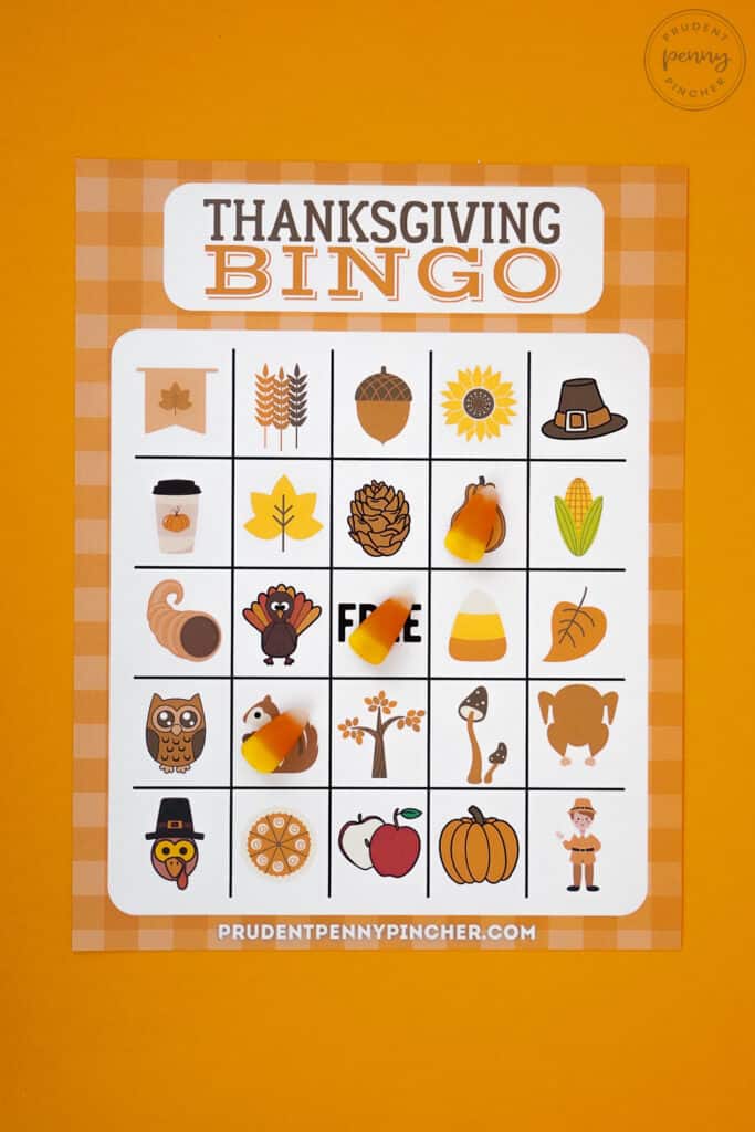 10 Free Thanksgiving Bingo Printable Game - Prudent Penny Pincher
