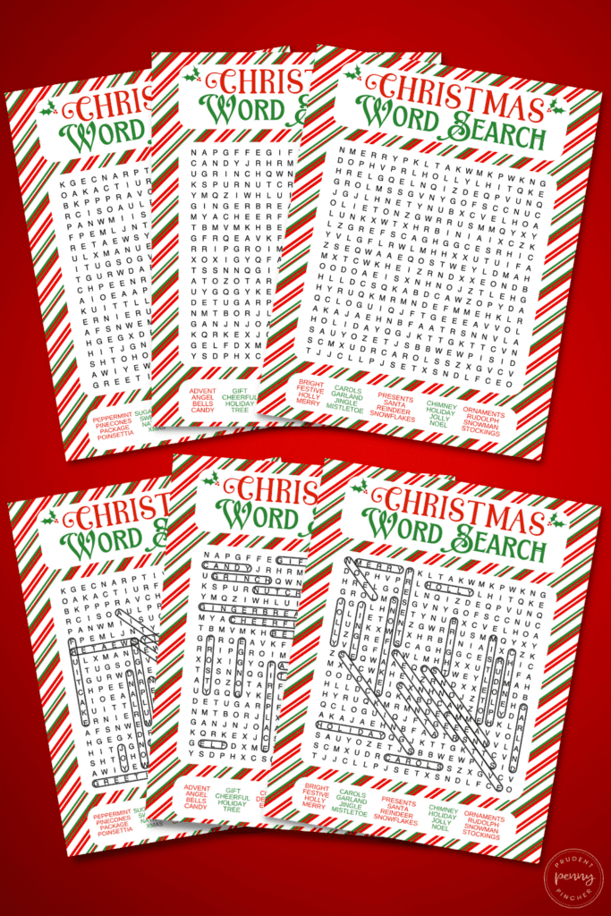 Free Christmas Word Search Printables for Kids and Adults - Prudent ...
