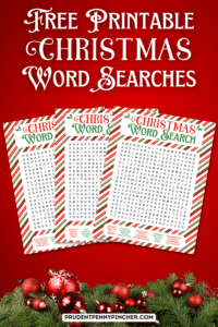 Free Christmas Word Search Printables for Kids and Adults - Prudent ...