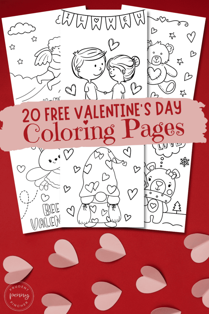 20 Free Valentine's Day Coloring Pages for Kids - Prudent Penny Pincher