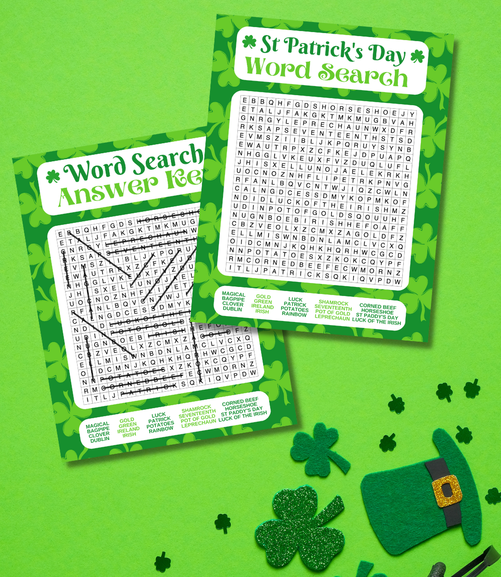 Free Printable St. Patrick's Day Word Search for Kids - Prudent Penny ...