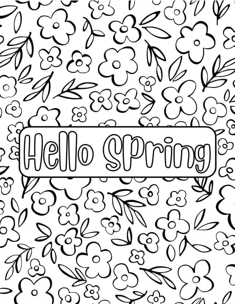 20 Free Spring Coloring Pages for Kids and Adults - Prudent Penny Pincher