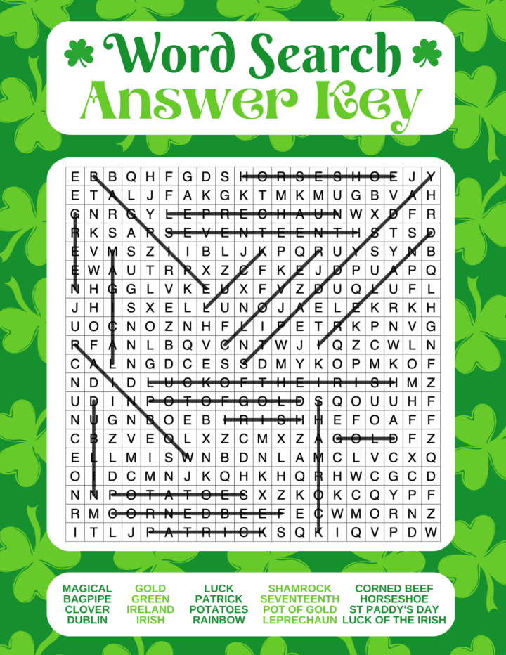 Free Printable St. Patrick's Day Word Search for Kids - Prudent Penny ...