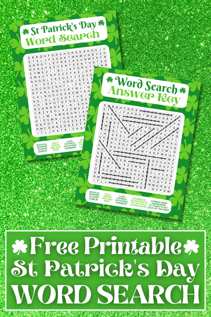 Free Printable St. Patrick's Day Word Search for Kids - Prudent Penny ...