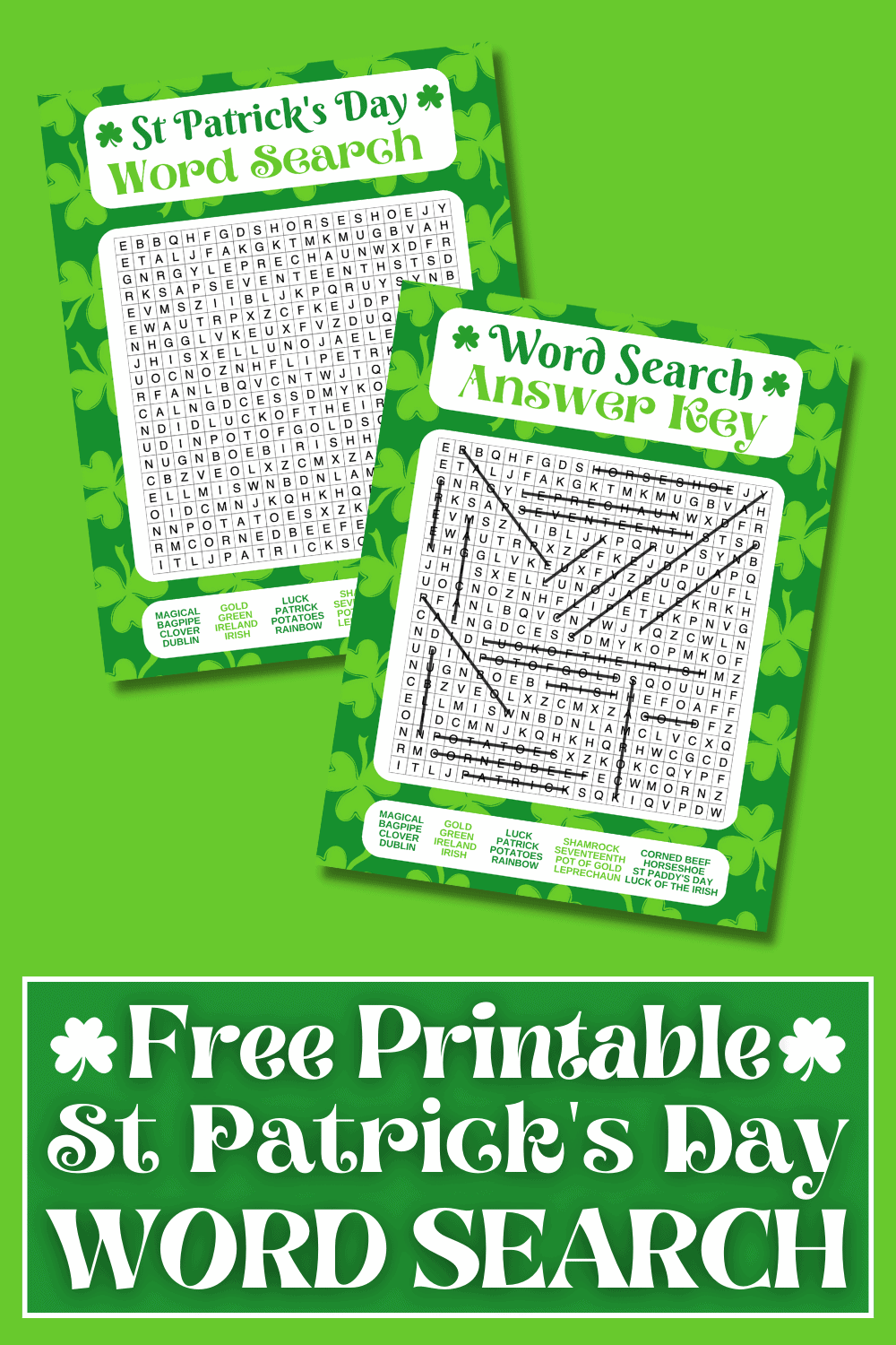 Free Printable St. Patrick's Day Word Search for Kids - Prudent Penny ...