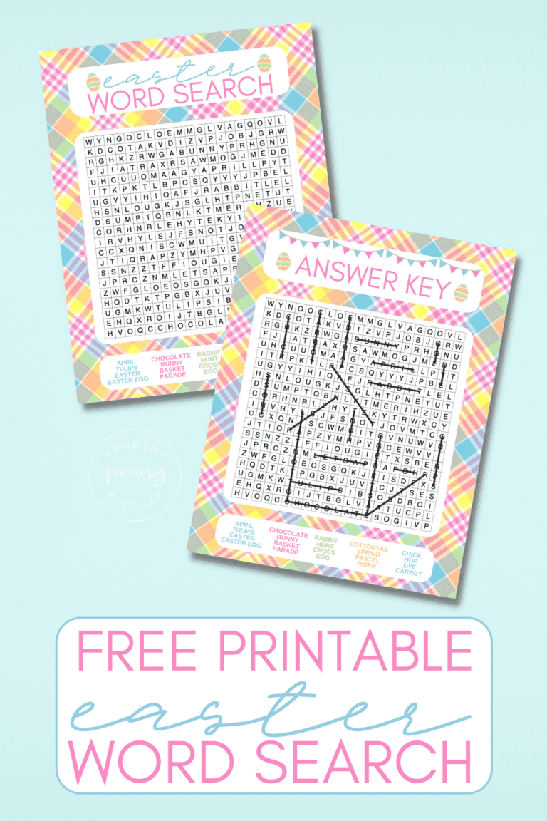 Free Printable Easter Word Search for Kids - Prudent Penny Pincher
