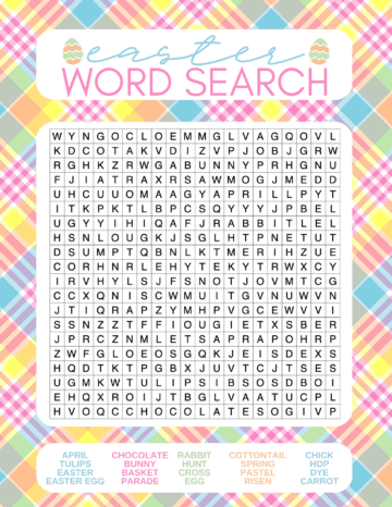 Free Printable Easter Word Search for Kids - Prudent Penny Pincher