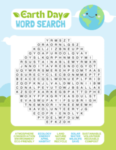 Free Printable Earth Day Word Search for Kids - Prudent Penny Pincher