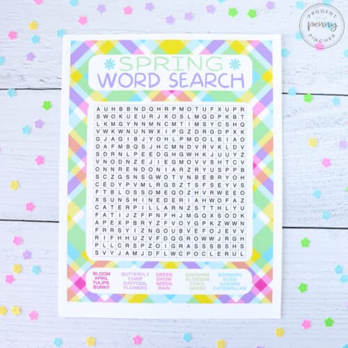 Free Printable Spring Word Search - Prudent Penny Pincher