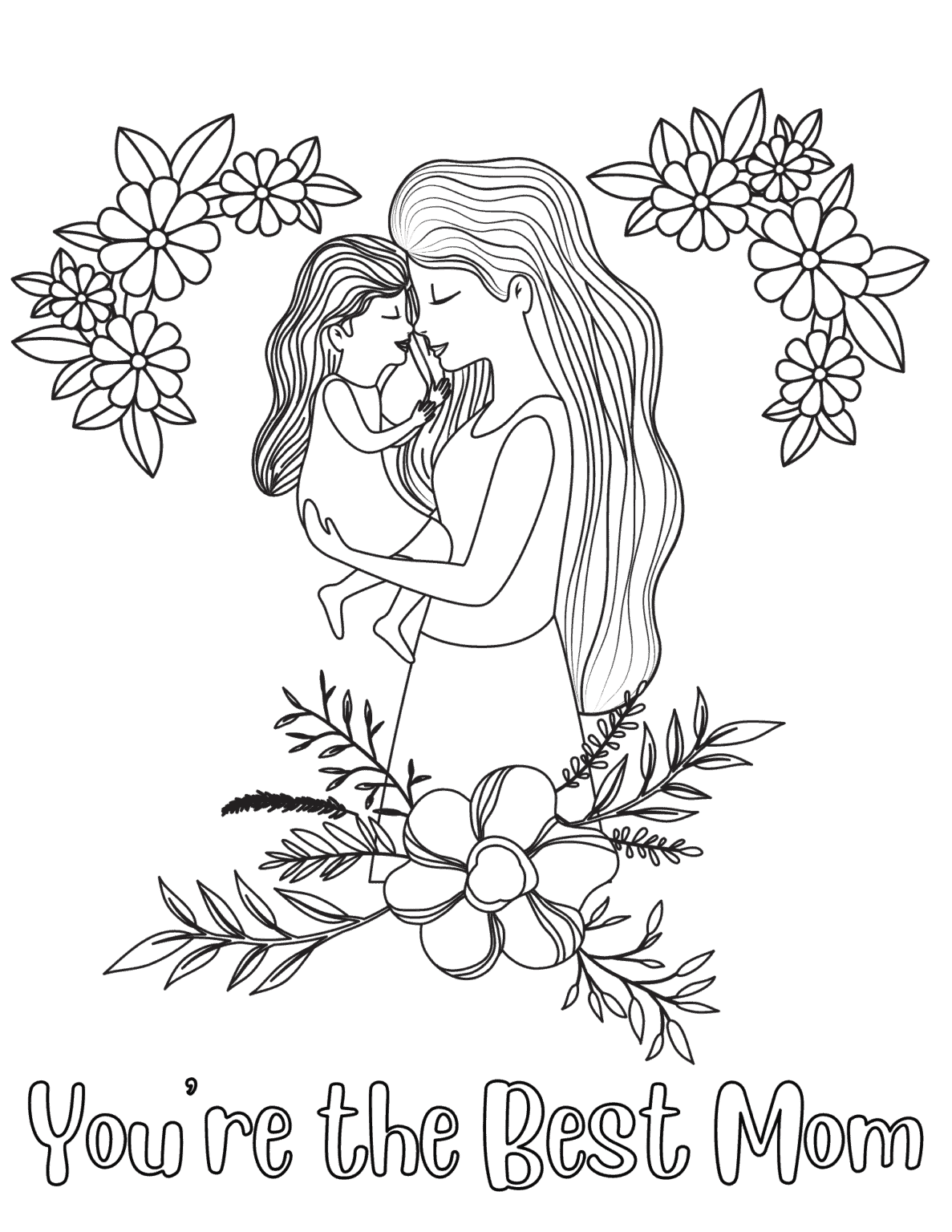 30 Free Printable Mother's Day Coloring Pages for Kids - Prudent Penny ...