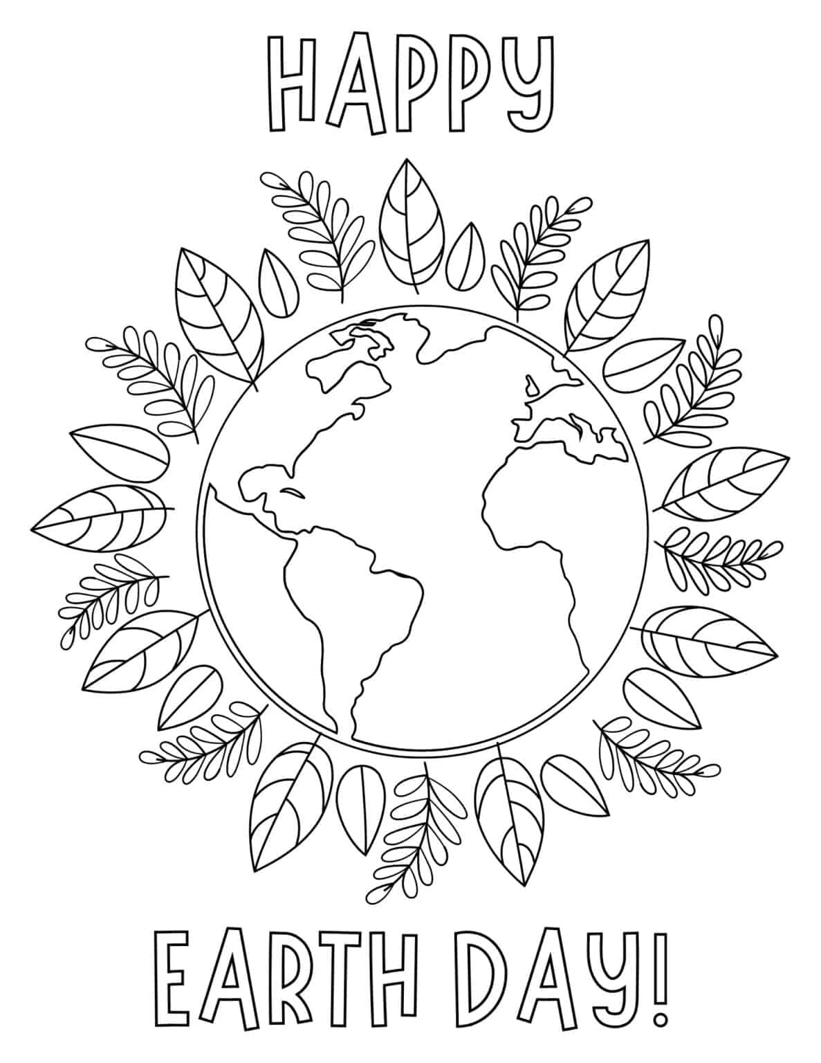 Free Printable Earth Day Coloring Pages for Kids - Prudent Penny Pincher
