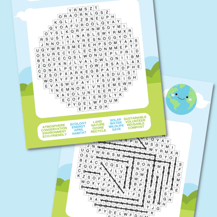Free Printable Earth Day Word Search for Kids - Prudent Penny Pincher