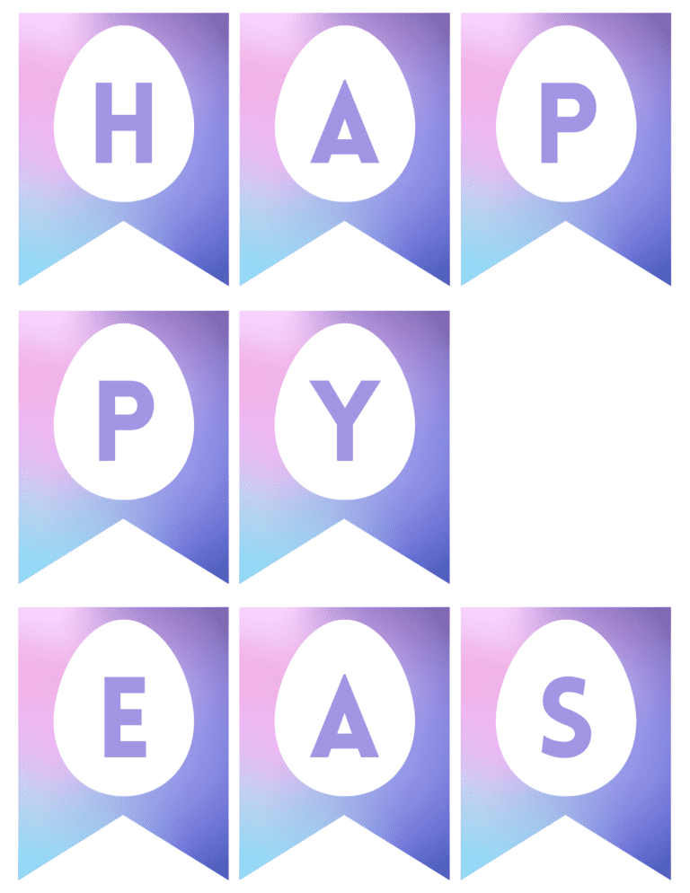 Free Printable Easter Banner - Prudent Penny Pincher