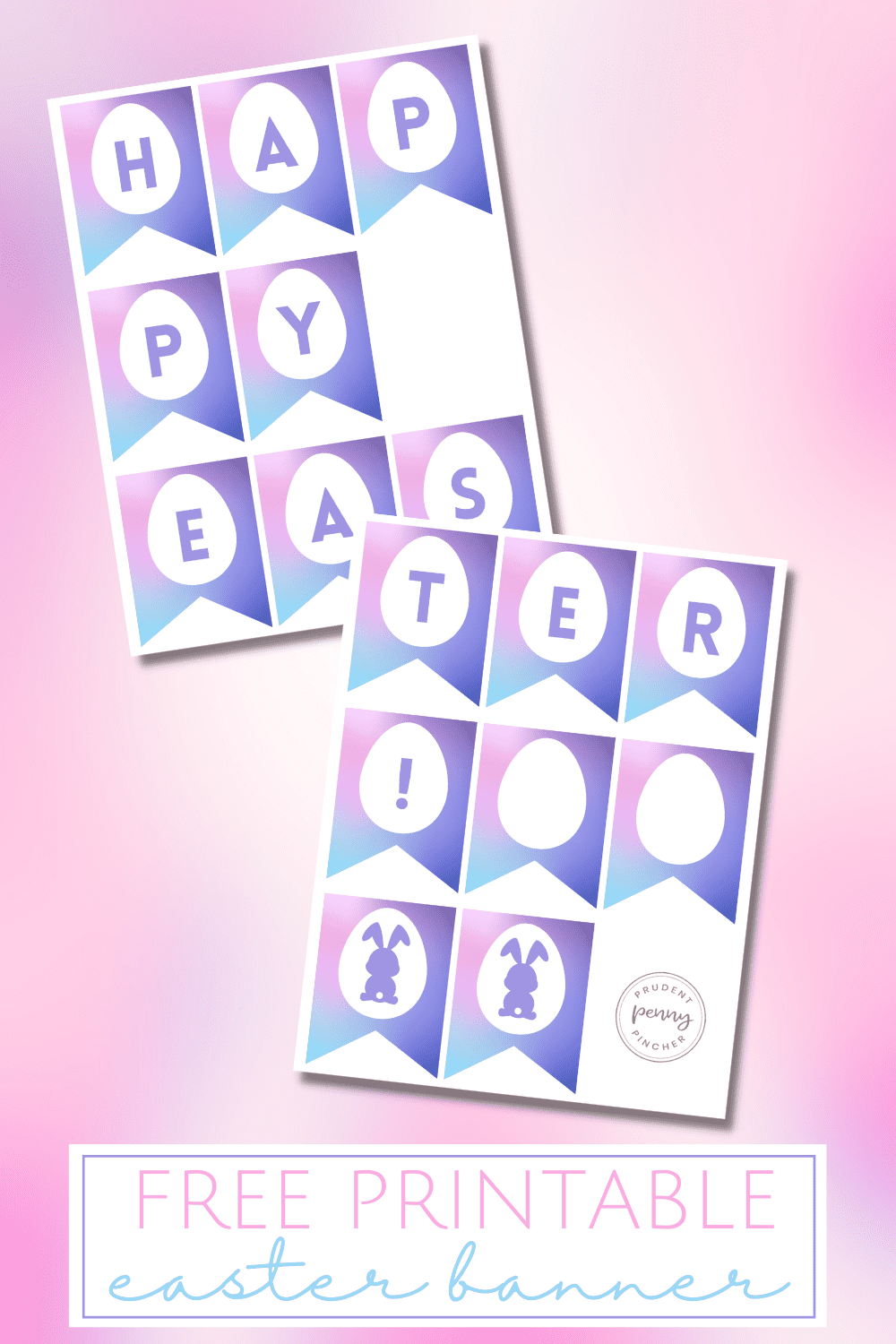 Free Printable Easter Banner - Prudent Penny Pincher