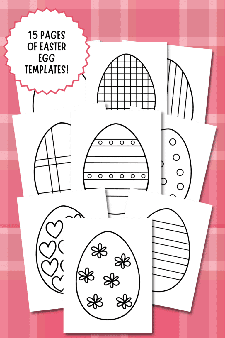 Free Printable Easter Egg Templates For Kids' Easter Crafts - Prudent ...