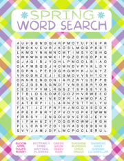 Free Printable Spring Word Search - Prudent Penny Pincher