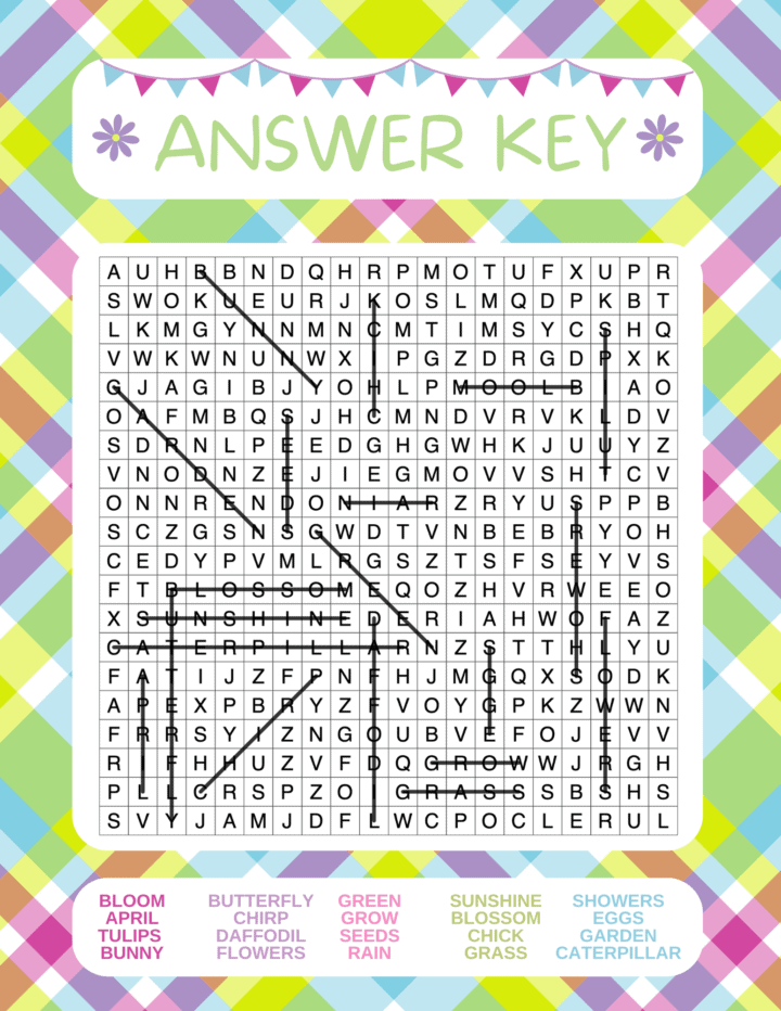 Free Printable Spring Word Search - Prudent Penny Pincher