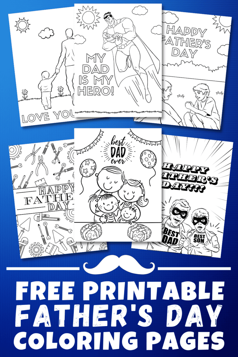 25 Free Printable Father's Day Coloring Pages for Kids - Prudent Penny ...