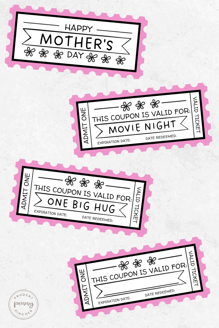 Free Printable Mother's Day Coupon Book - Prudent Penny Pincher