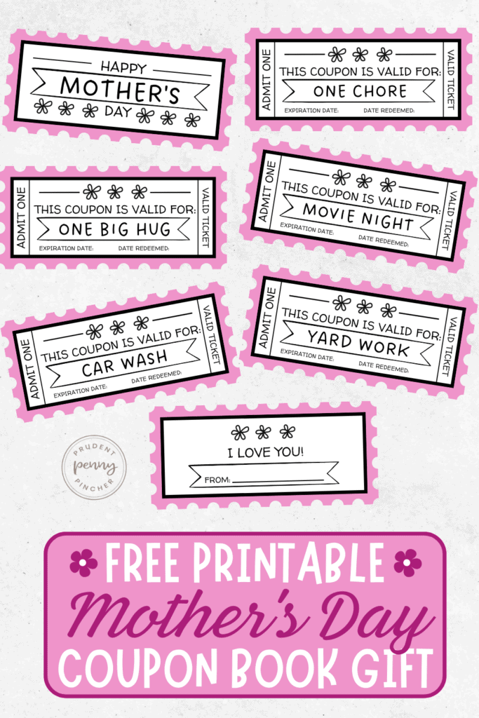 Free Printable Mother's Day Coupon Book - Prudent Penny Pincher