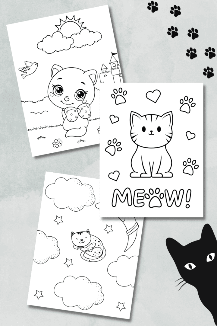 30 Free Printable Cat Coloring Pages - Prudent Penny Pincher