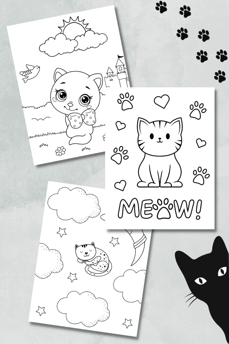 30 Free Printable Cat Coloring Pages - Prudent Penny Pincher