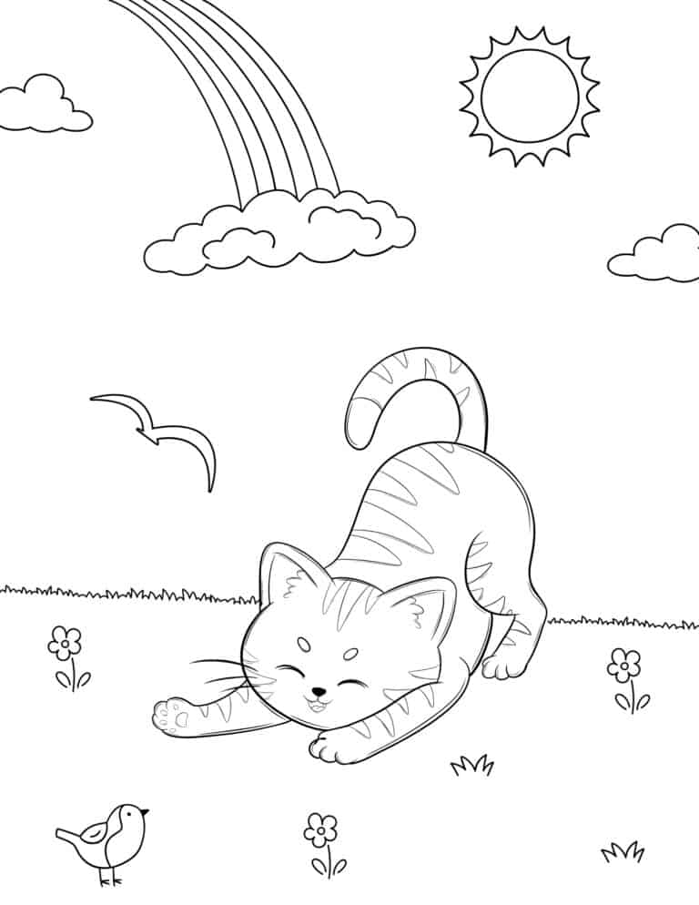 30 Free Printable Cat Coloring Pages - Prudent Penny Pincher
