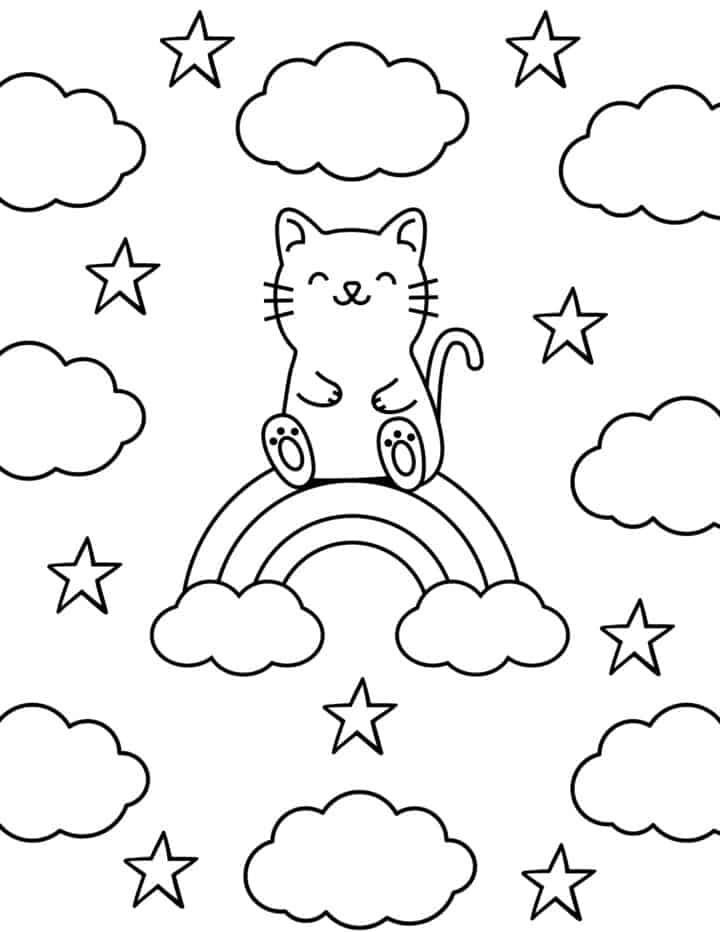 30 Free Printable Cat Coloring Pages - Prudent Penny Pincher