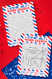 Free Printable 4th of July Word Search - Prudent Penny Pincher