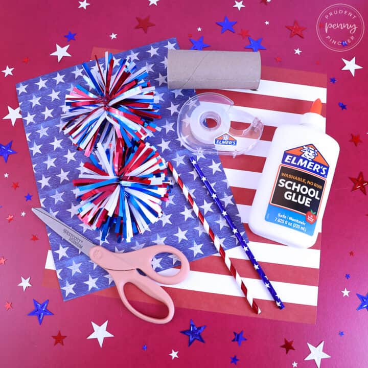 4th of July Toilet Paper Roll Rocket Craft for Kids - Prudent Penny Pincher
