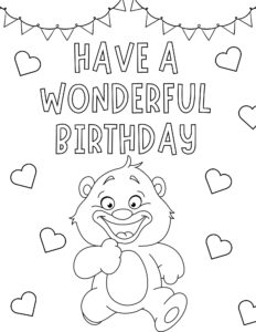 30 Free Printable Happy Birthday Coloring Pages for Kids - Prudent ...
