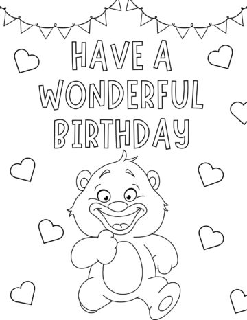 30 Free Printable Happy Birthday Coloring Pages for Kids - Prudent ...
