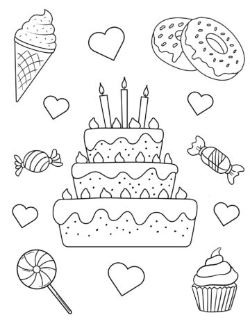 30 Free Printable Happy Birthday Coloring Pages for Kids – All American ...